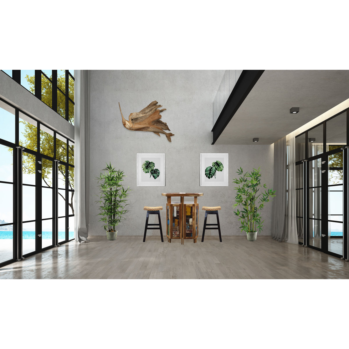 Loon Peak® Barnes Teak Home Bar & Reviews | Wayfair