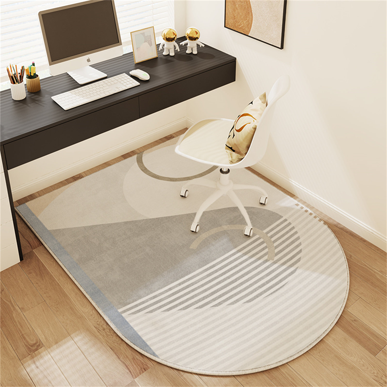 JINXI Study Room Carpet - Desk Chair Mat, High-End Bedroom Wood Floor ...