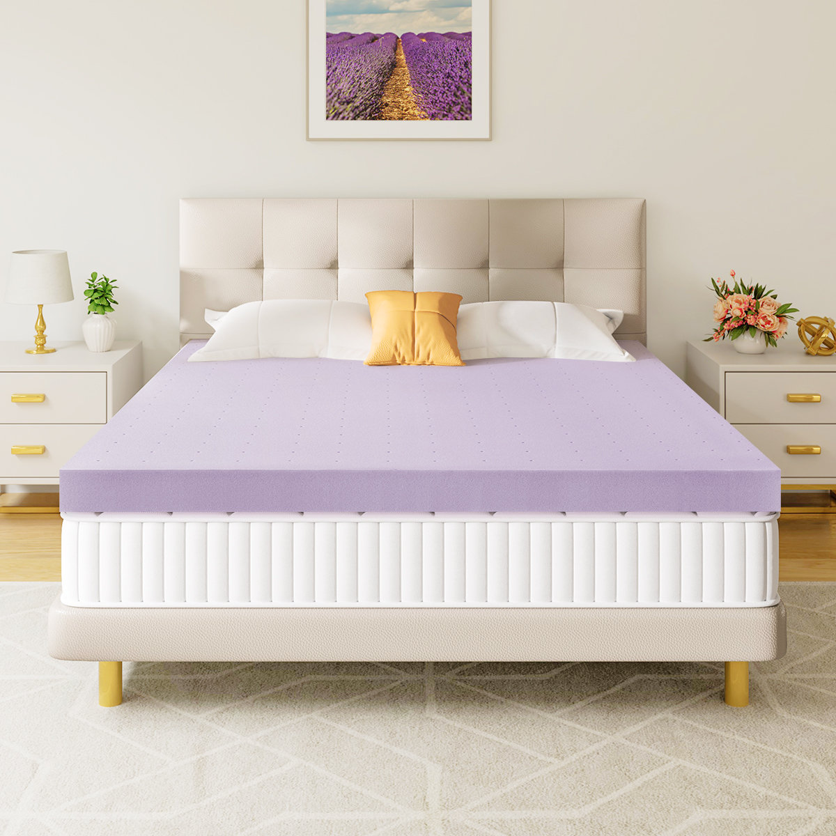 Alwyn Home 2"/3" High Density Foam Firm Mattress Topper - Deep Sleep ...