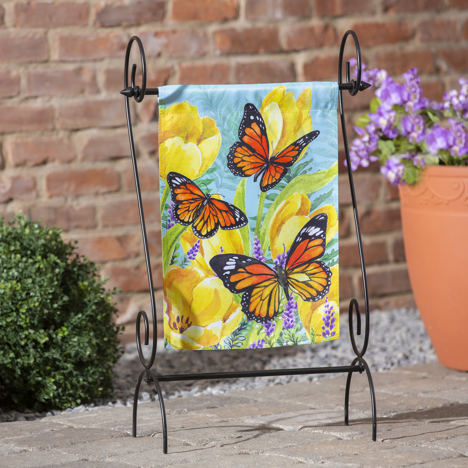Arlmont & Co. Drapeau de jardin en polyester 18 x 12,5 po Klorik ...