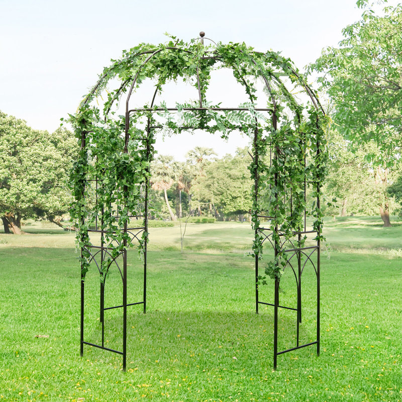 Spiritual Realm 84" W x 84" D Metal Arbor & Reviews | Wayfair