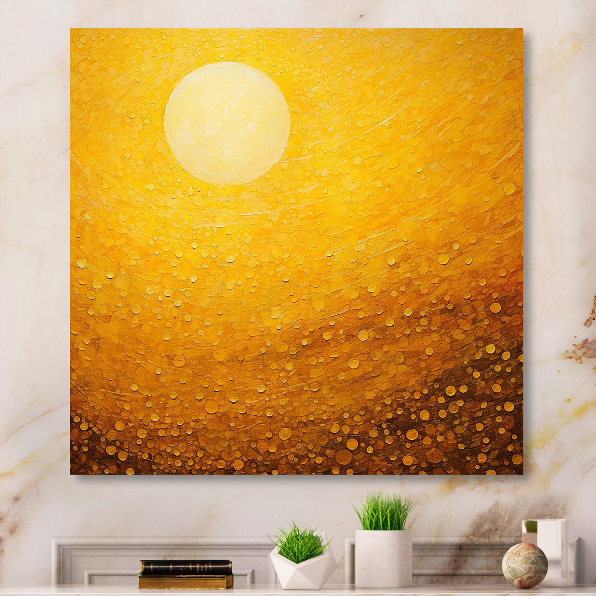 Latitude Run® " Moon Lemon Light Fantasy I " on Metal | Wayfair