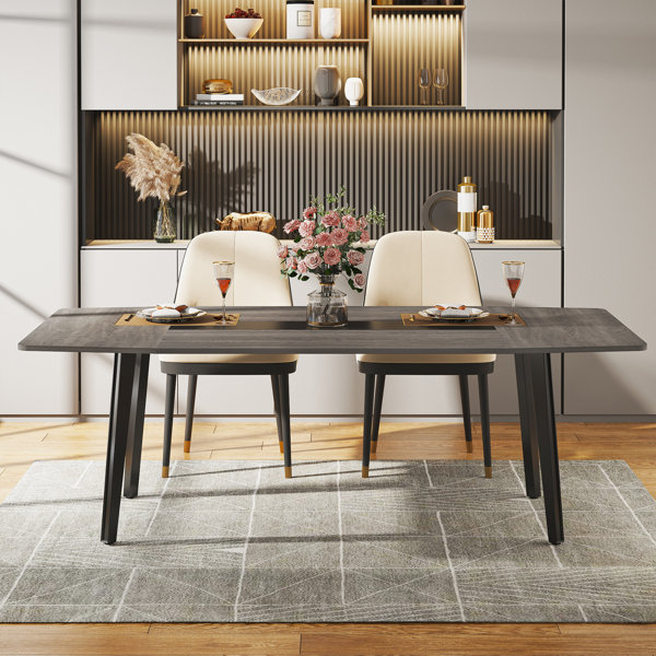 Ebern Designs Metal Base Dining Table & Reviews | Wayfair
