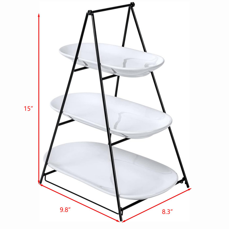 Ebern Designs 3 Tier Serving Tray | Wayfair
