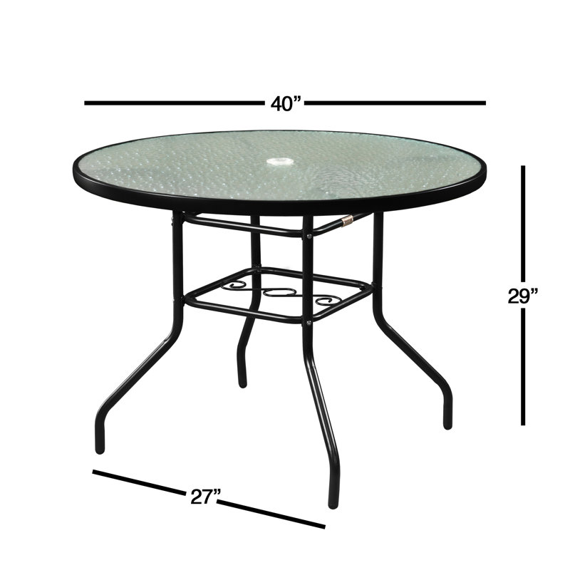 Red Barrel Studio® Gotelind Round 40'' Outdoor Dining Table & Reviews ...