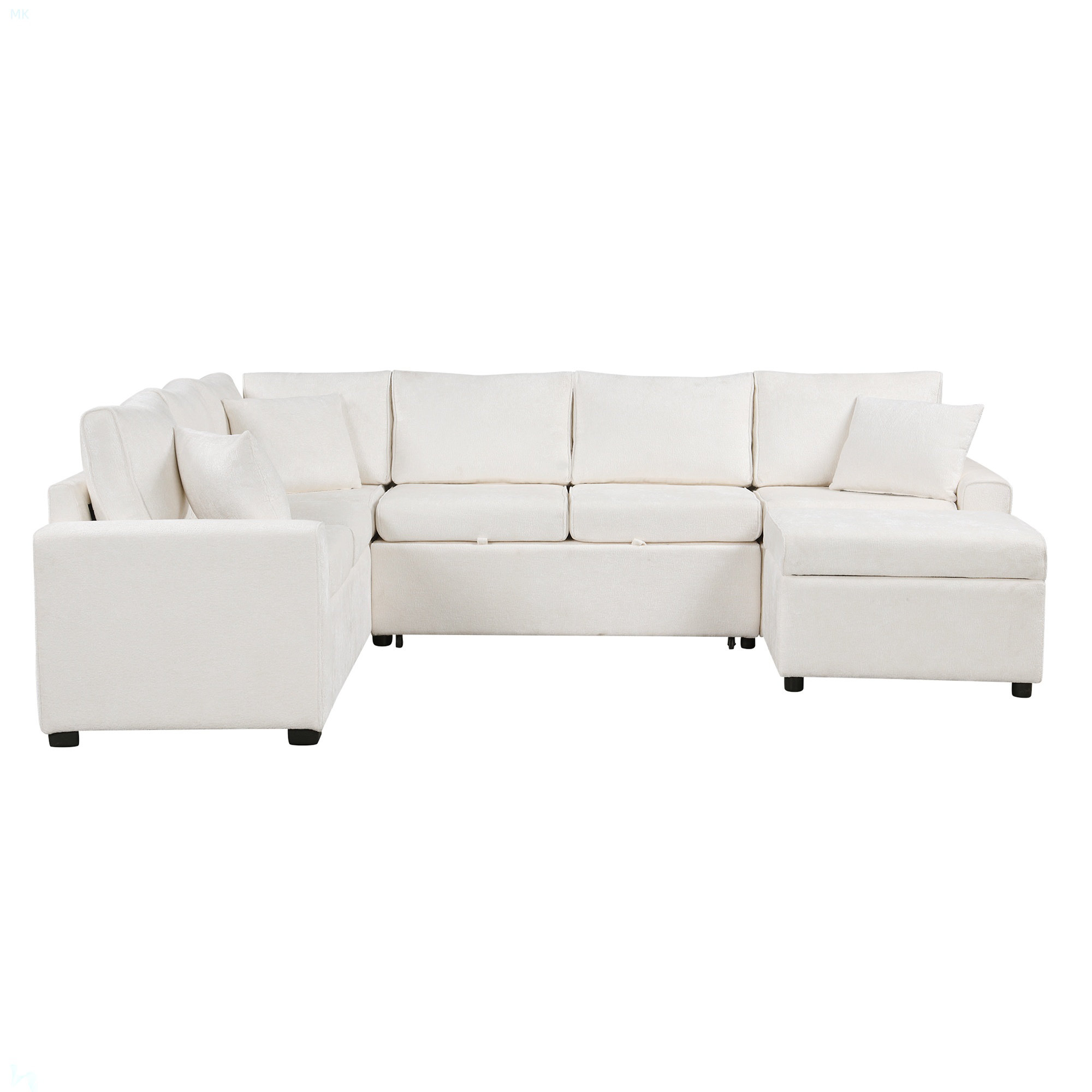 Latitude Run® 112.2" Sectional Sofa Pull-Out Sofa Bed Sleeper With A ...