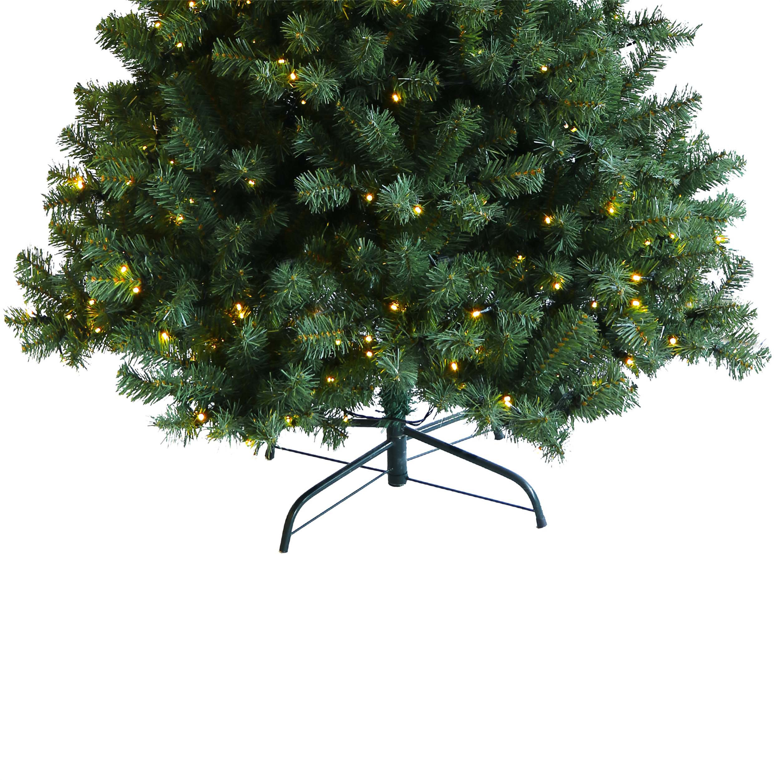 Alcott Hill® Pre-lit Christmas Tree Artificial Hinged Xmas Tree with ...