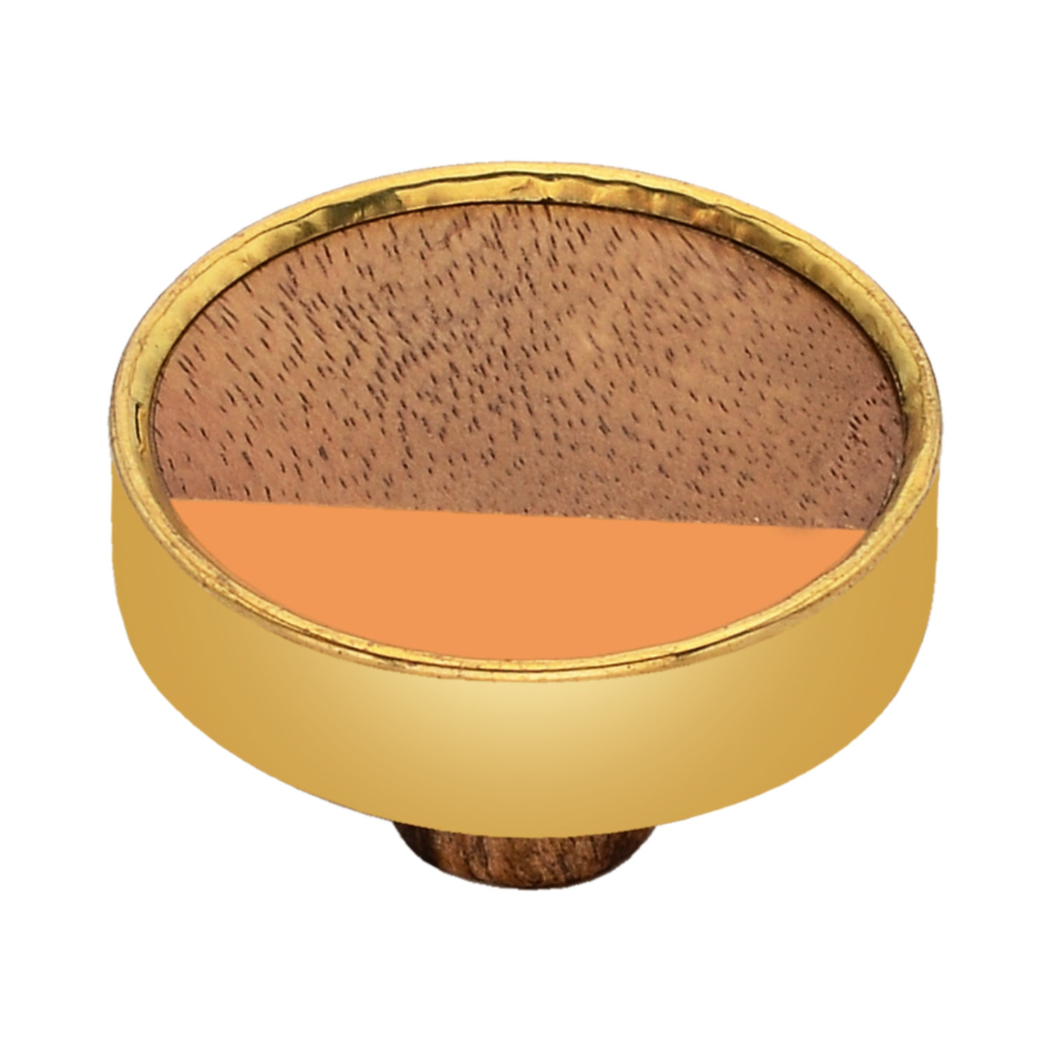 Mascot Hardware Athena 1-3/5 in. Brase Round Plated Resin, Wood Cabinet ...