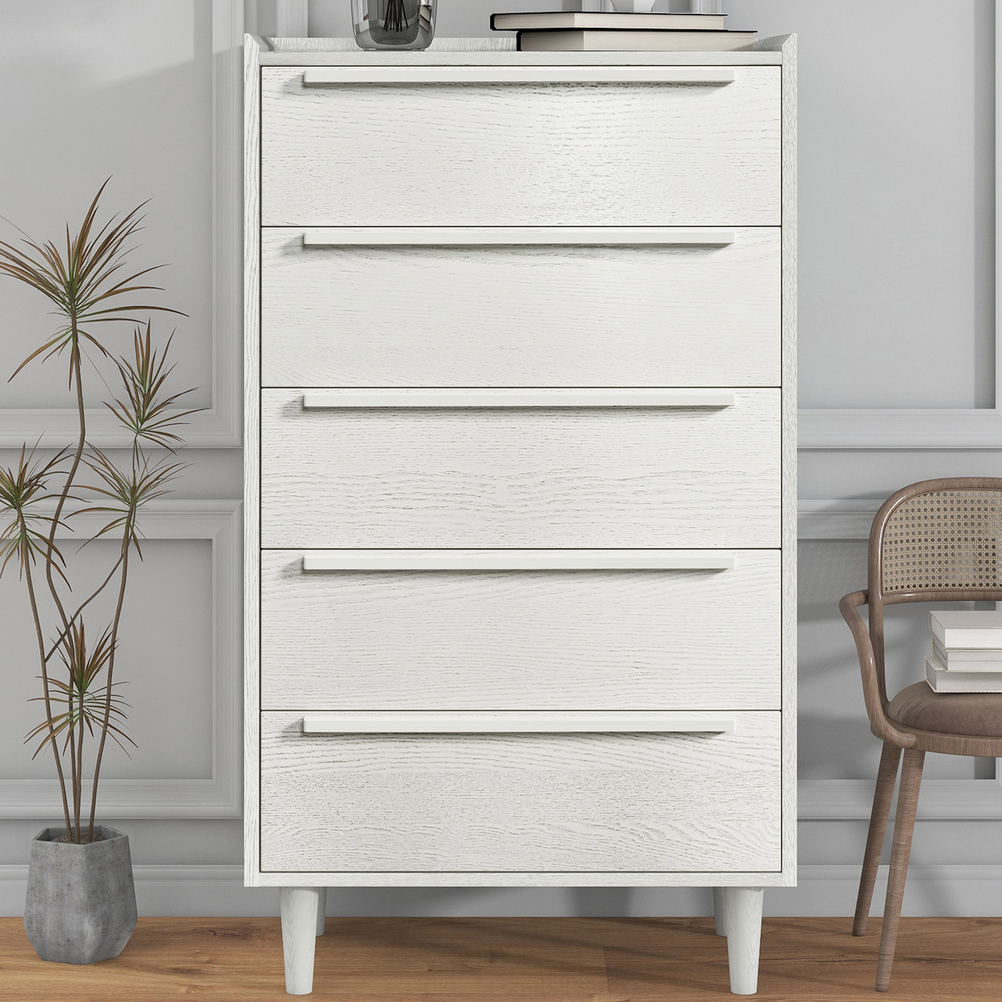 Latitude Run® Burvale 5 Drawer 28.7" W Solid Wood Chest & Reviews | Wayfair