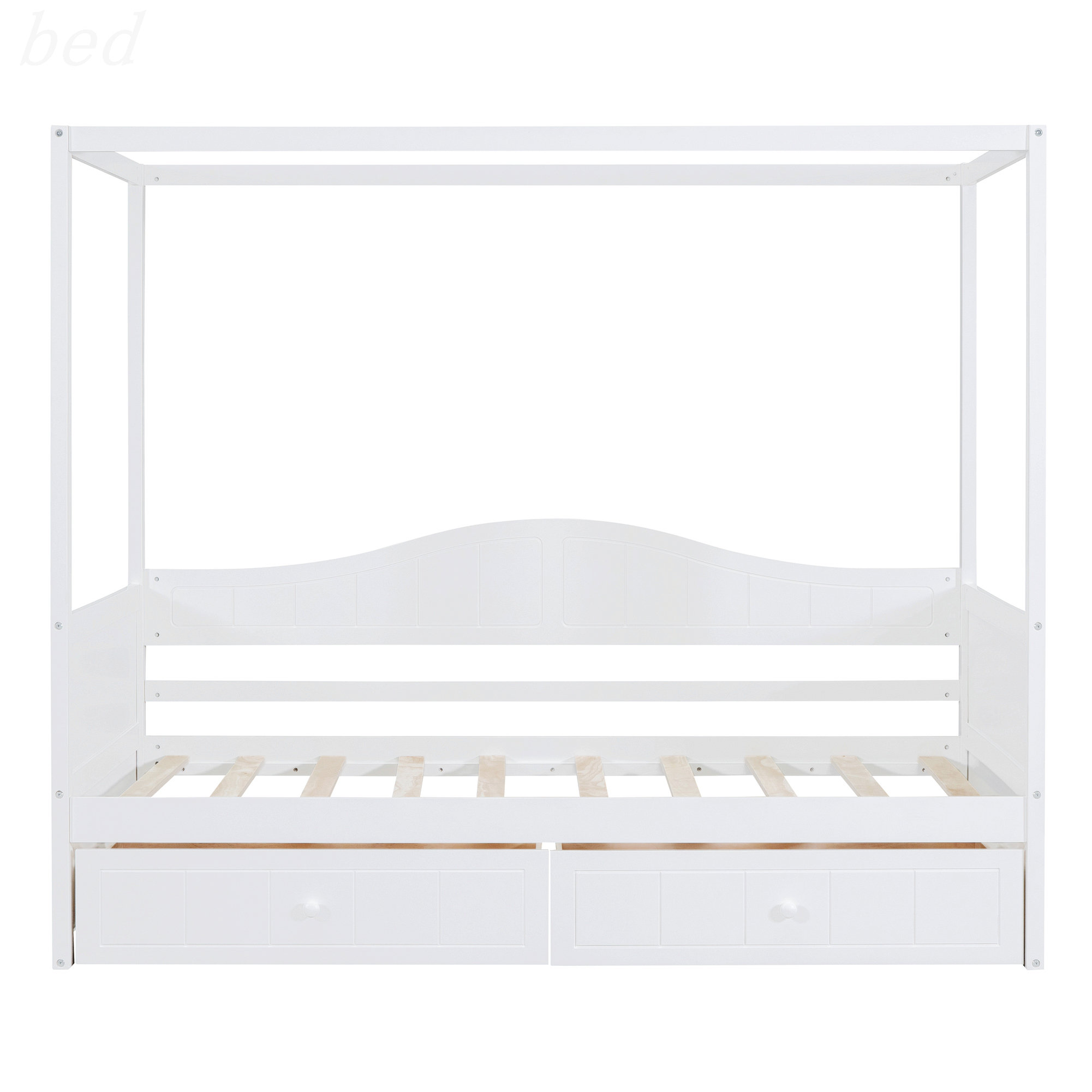 Lark Manor™ Bed Frame Canopy Day Bed with 2 Drawers - Wayfair Canada