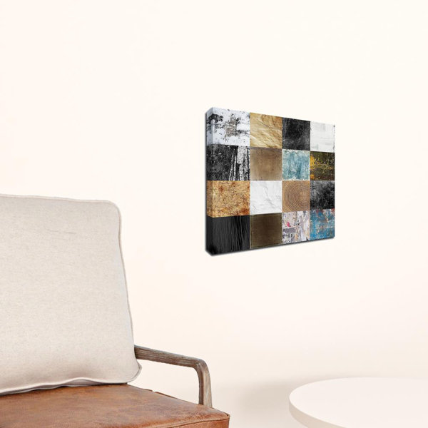 HomeRoots Tiles Decor Blue Notes 2 On Canvas Print - Wayfair Canada