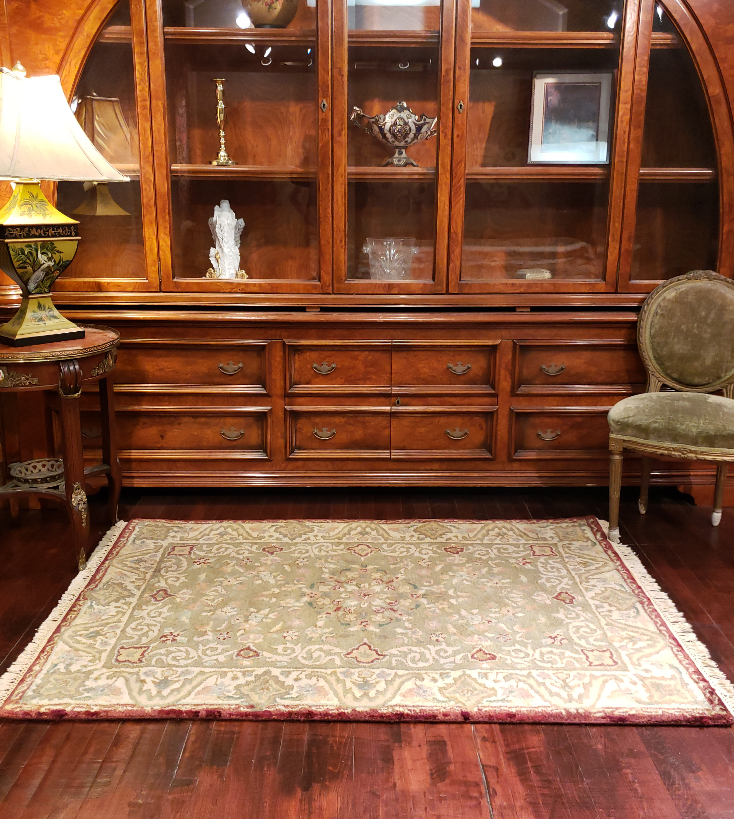 Astoria Grand Masuda Oriental Handmade Tufted Wool Sage Green Area Rug ...