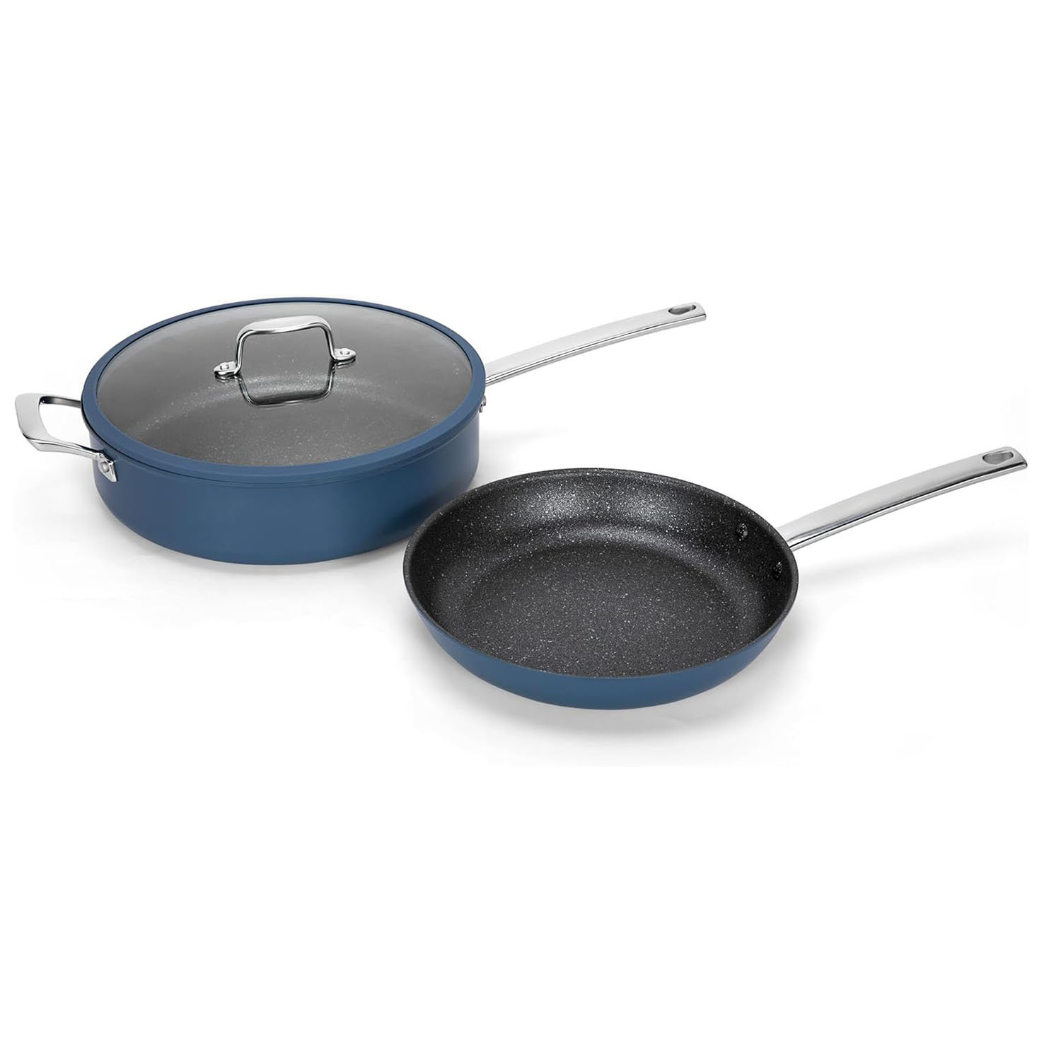 BN-LINKKL Pans Set 3 Piece, 12" Deep Saute Pan With Lid And 10" Fry ...