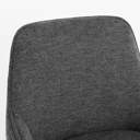 Corrigan Studio Tabouret de comptoir pivotant en lin 25,6 po avec ...