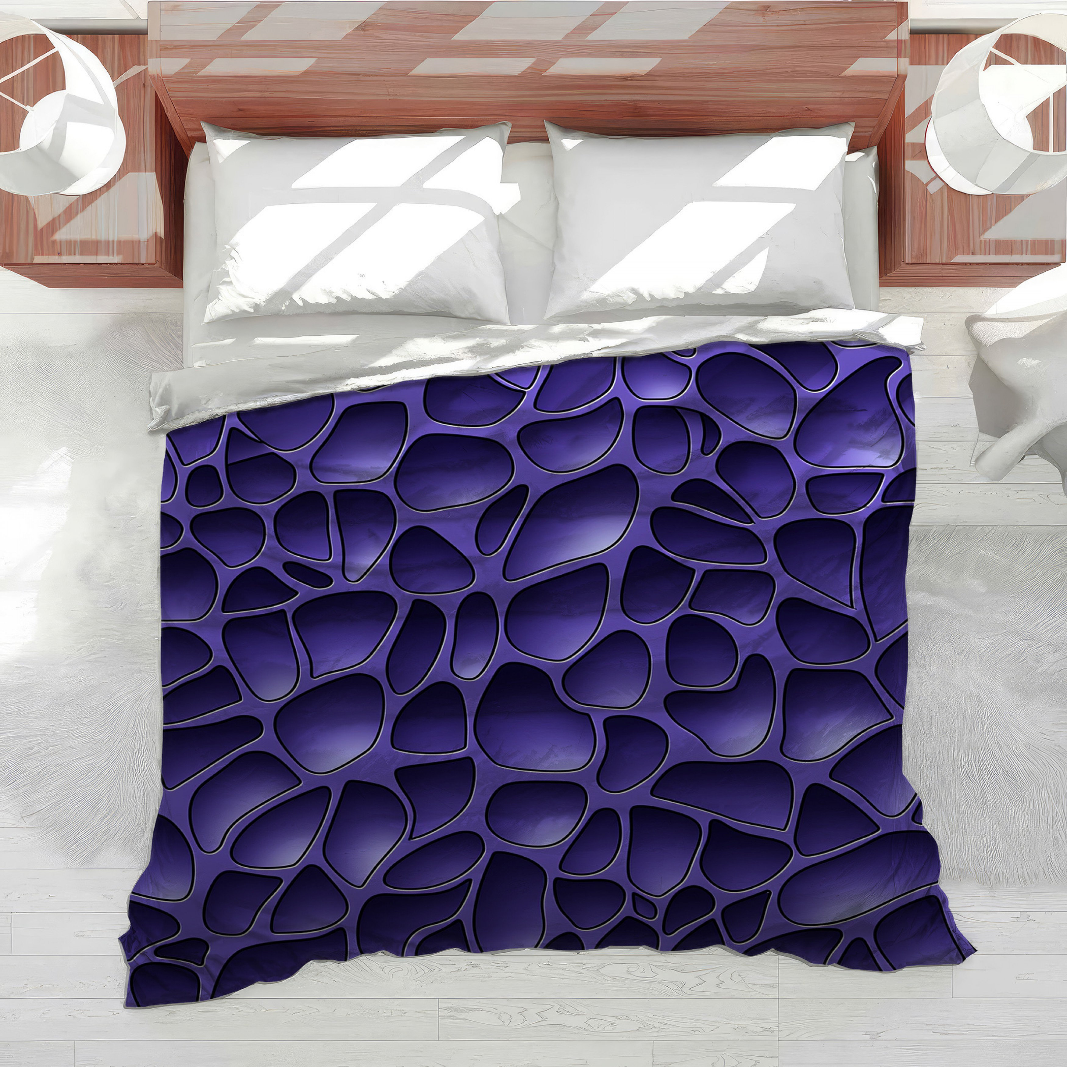 VisionDecor Abstract Cells Bedding Art Comforter Minimalist | Wayfair