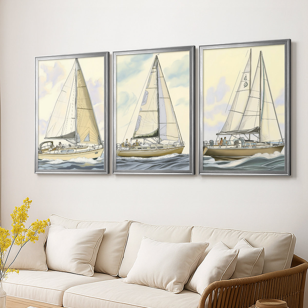 Longshore Tides NAUTICAL Series CXIX -Custom Framed Wrapped Gallery ...