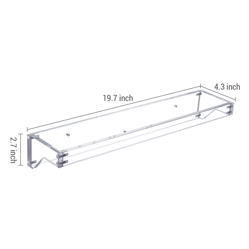 Rebrilliant 2 Piece Wall Clear Acrylic Shoe Storage Rack | Wayfair