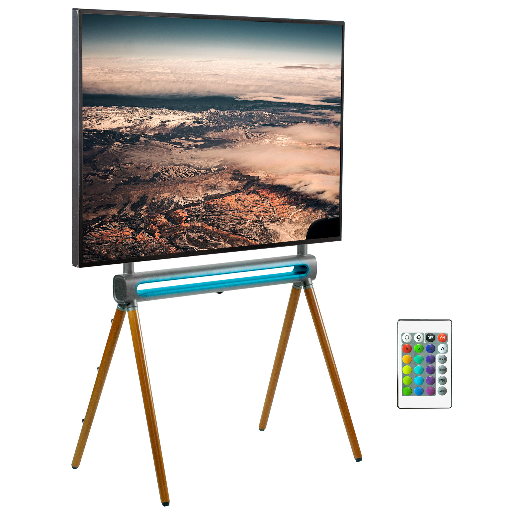 Vivo Easel Studio TV Stand with RGB Light | Wayfair