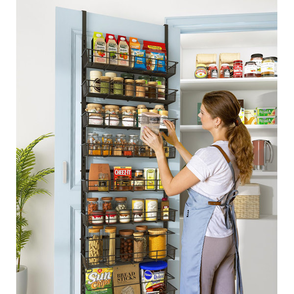 Rebrilliant Over The Door Pantry Organizer, Wall Mount Spice Rack ...
