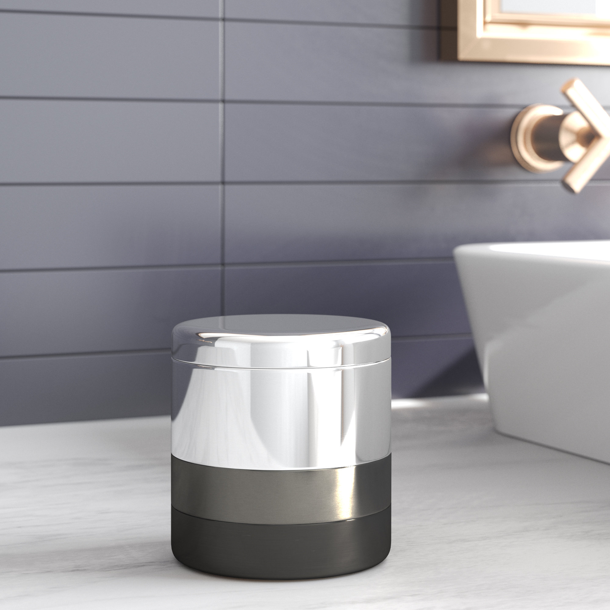 Ebern Designs Sarvesh Swab Bathroom Storage Container "& Reviews" | Wayfair