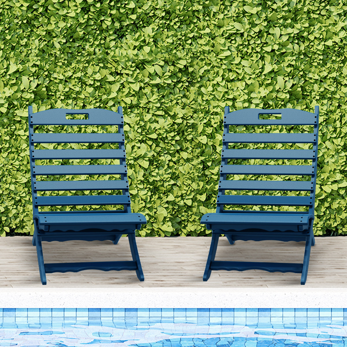 Highland Dunes Alexeya Plastic Folding Adirondack Chair & Reviews | Wayfair