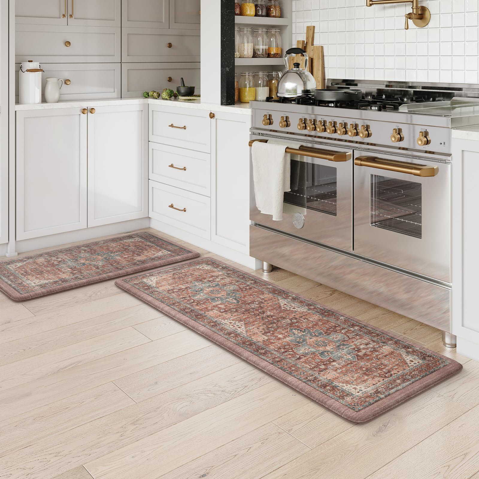 Bungalow Rose Absorbent and Stain Resistant Waterproof Kitchen Rugs ...
