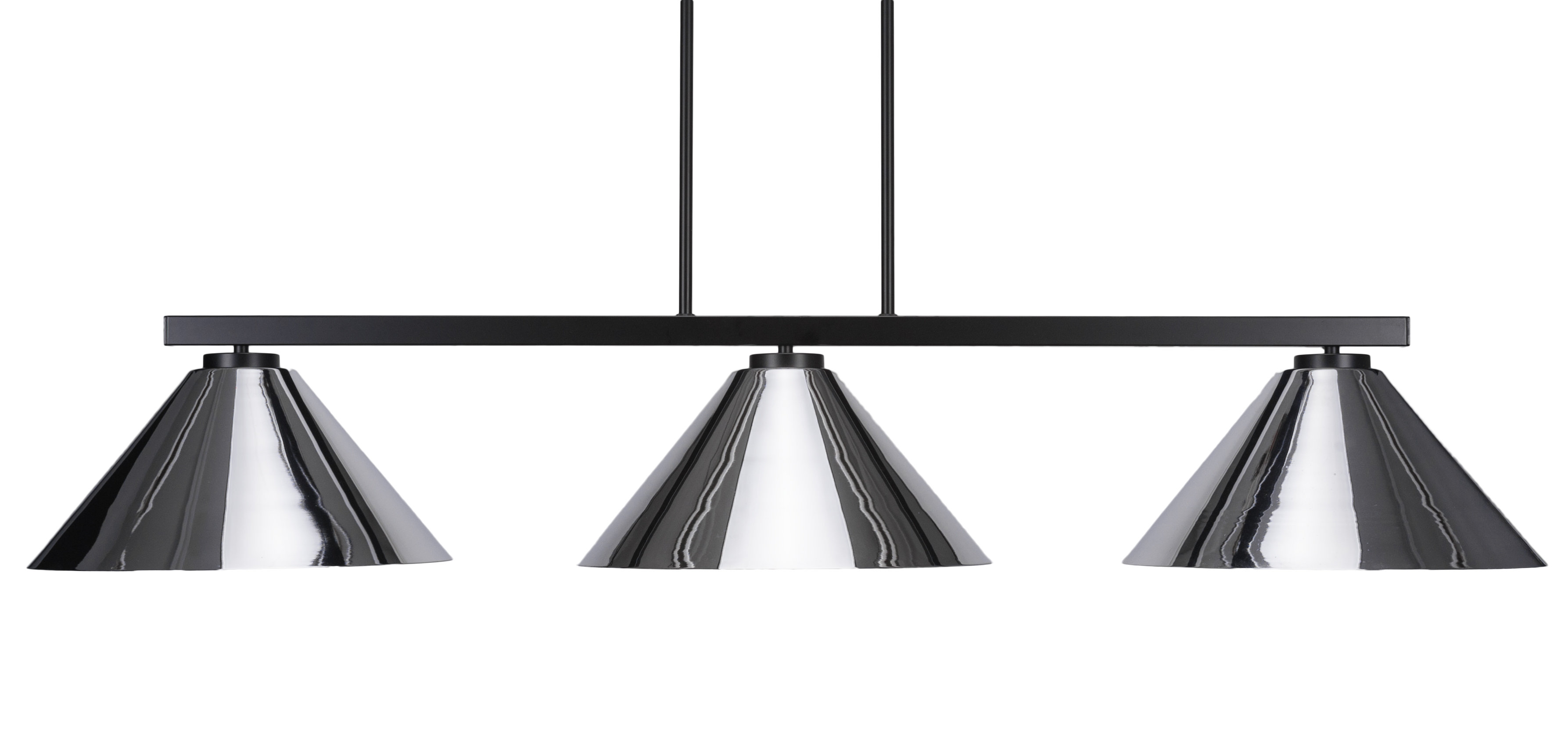 Wrought Studio™ Chirokitia 3 Light Bar Shown With 14" Cone Metal Shades ...