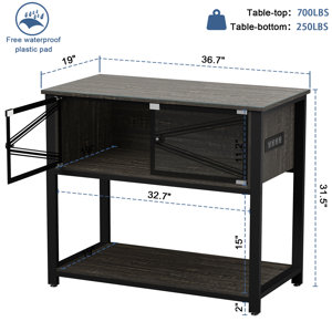 Archie & Oscar™ 40 Gallon Aquarium Stand With Storage and Built-In ...