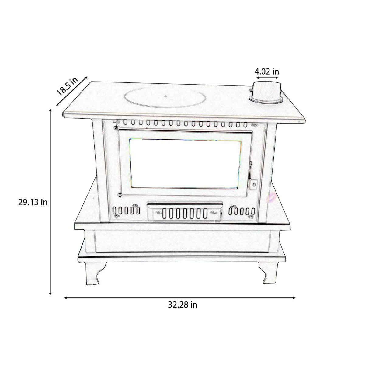 Hart Enjoy life Metal for cooking and wood for heating | Wayfair