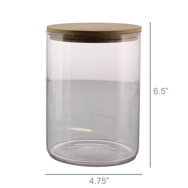 Rebrilliant Glass Finn Storage Jar | Wayfair