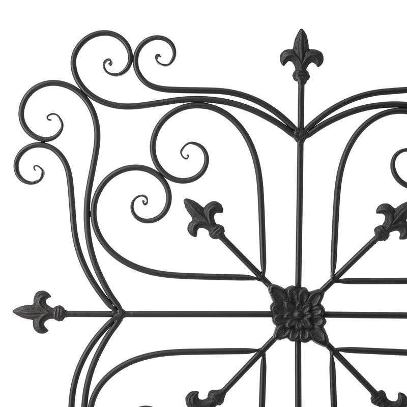 Lark Manor™ Amer 23.5"L Traditional Iron Scroll Garden Wall Décor ...
