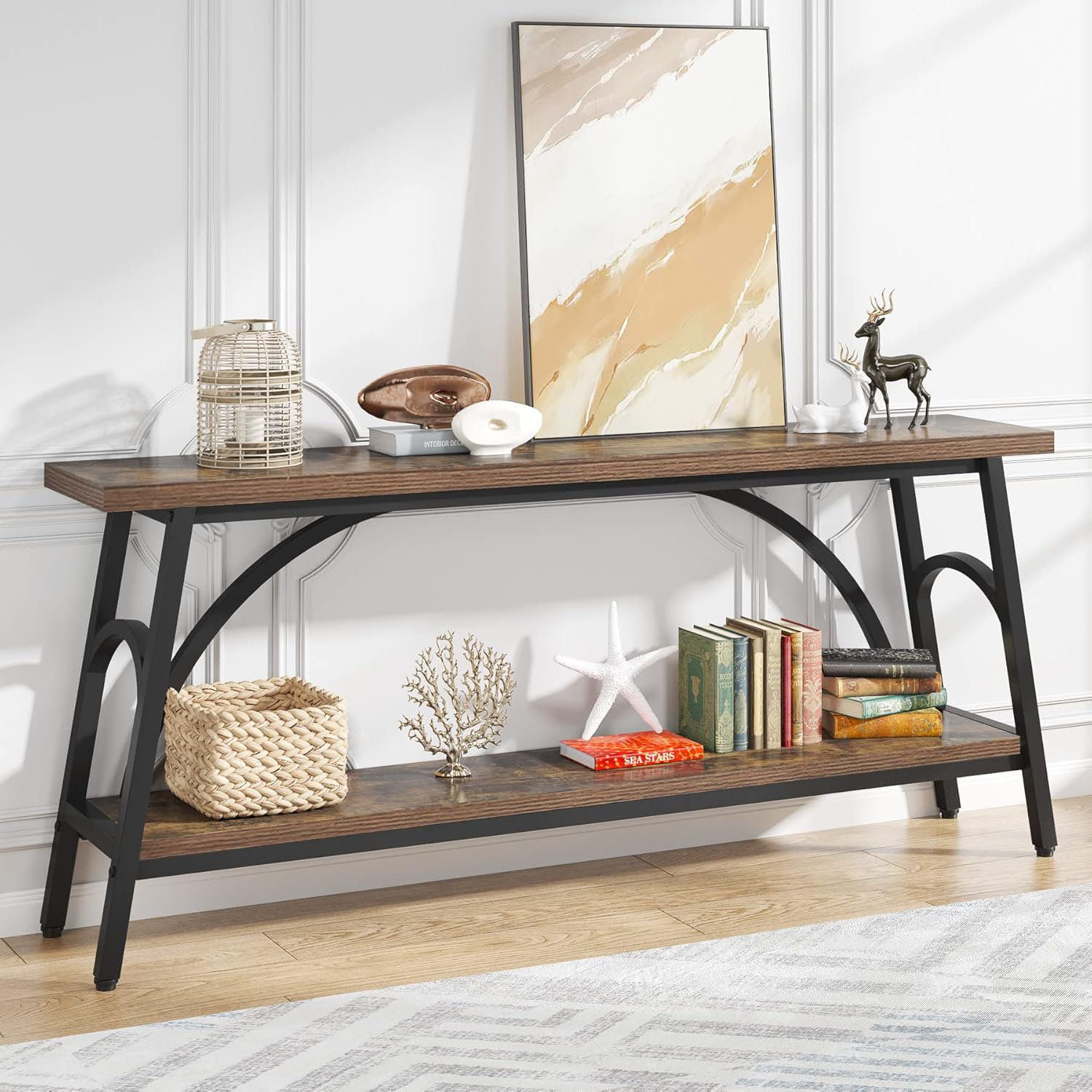 17 Stories Extra Long Sofa Tables, 70.8”Console Table For Entryway ...