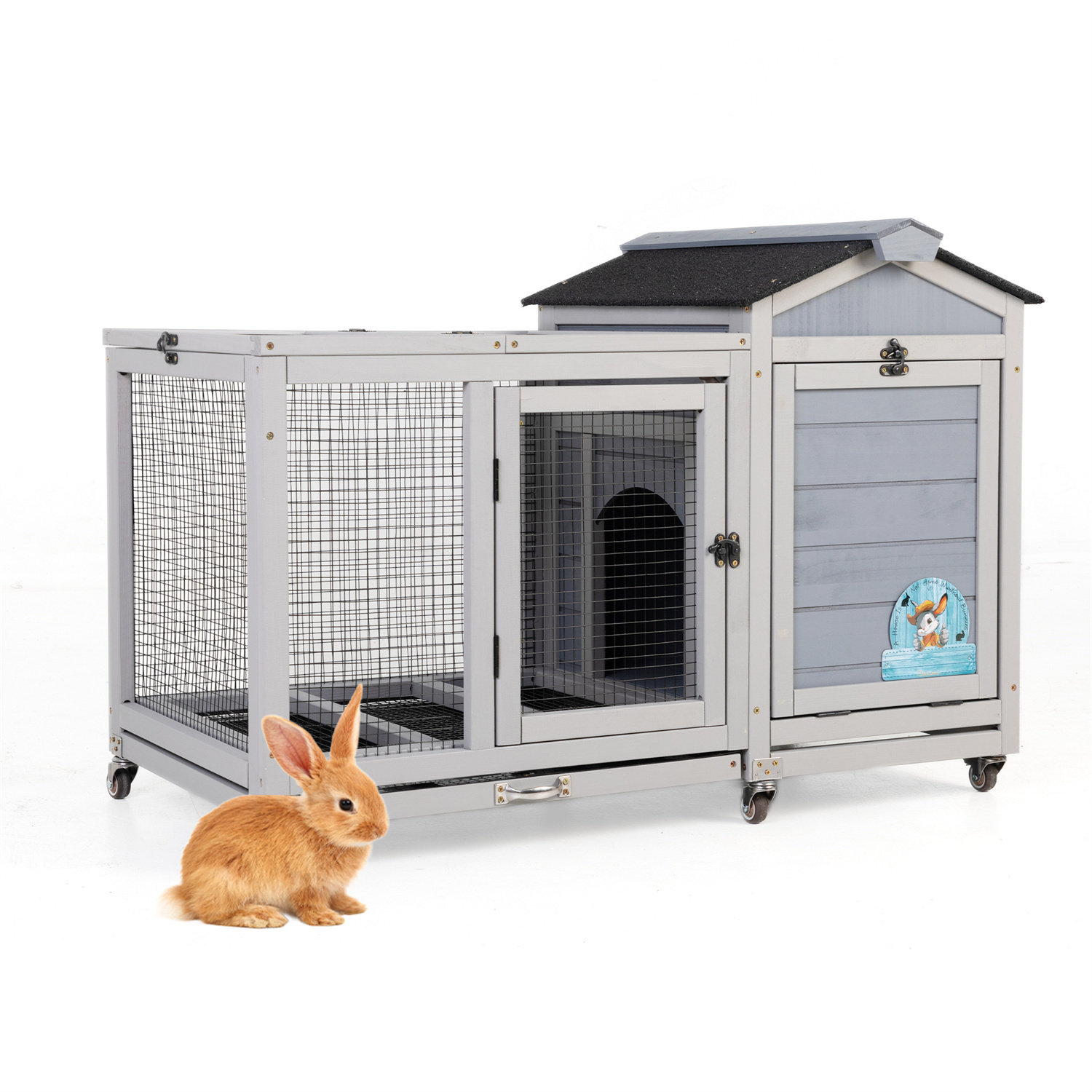 Tucker Murphy Pet™ Rabbit cage with wheels, indoor and outdoor pet ...
