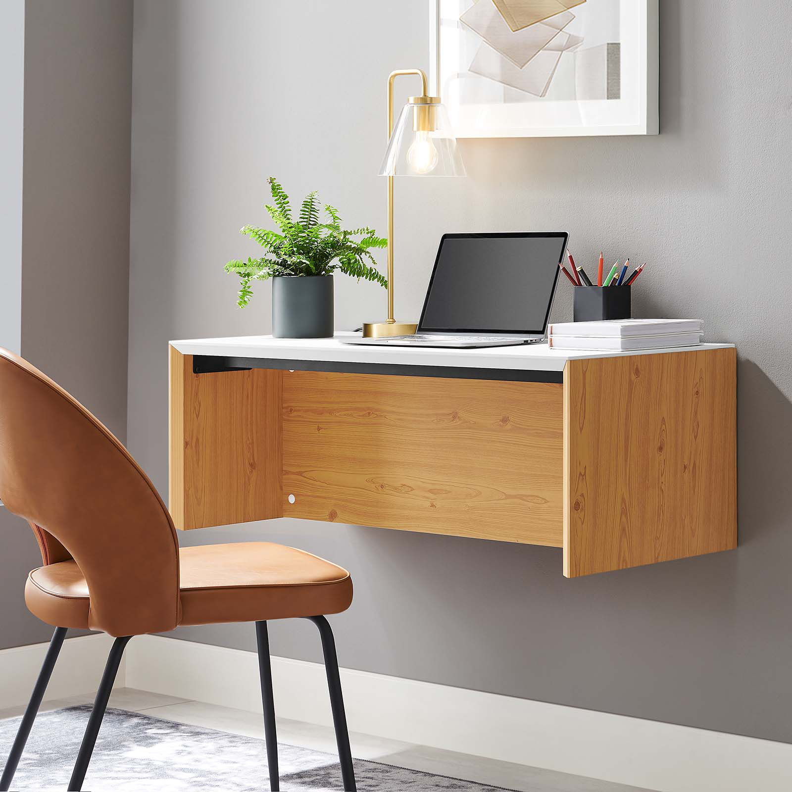 Modway Kinetic Wall-Mount Office Desk | Wayfair