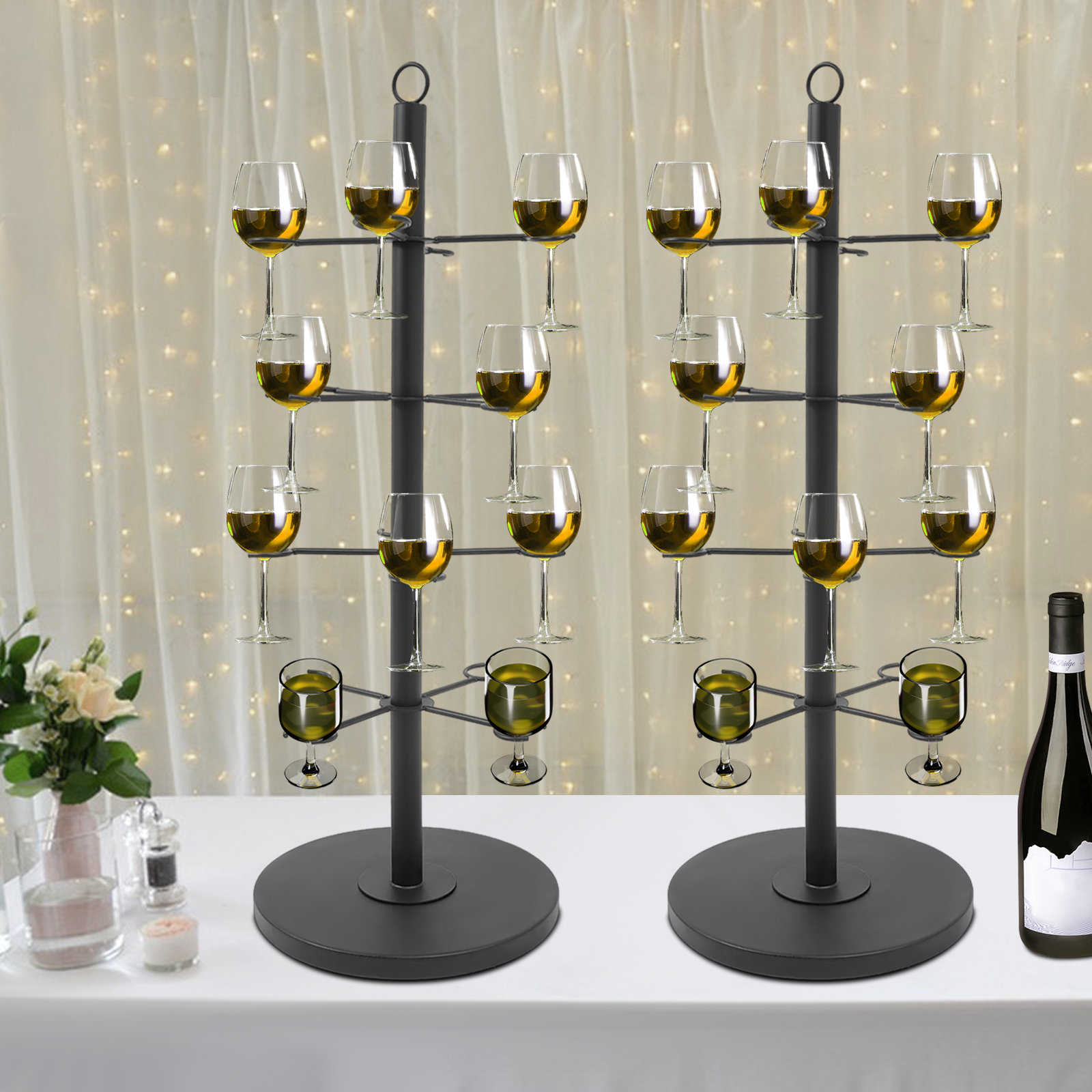 Rebrilliant 2 Piece 4 Tier Champagne Glasses Display Rack Cocktail Tree ...