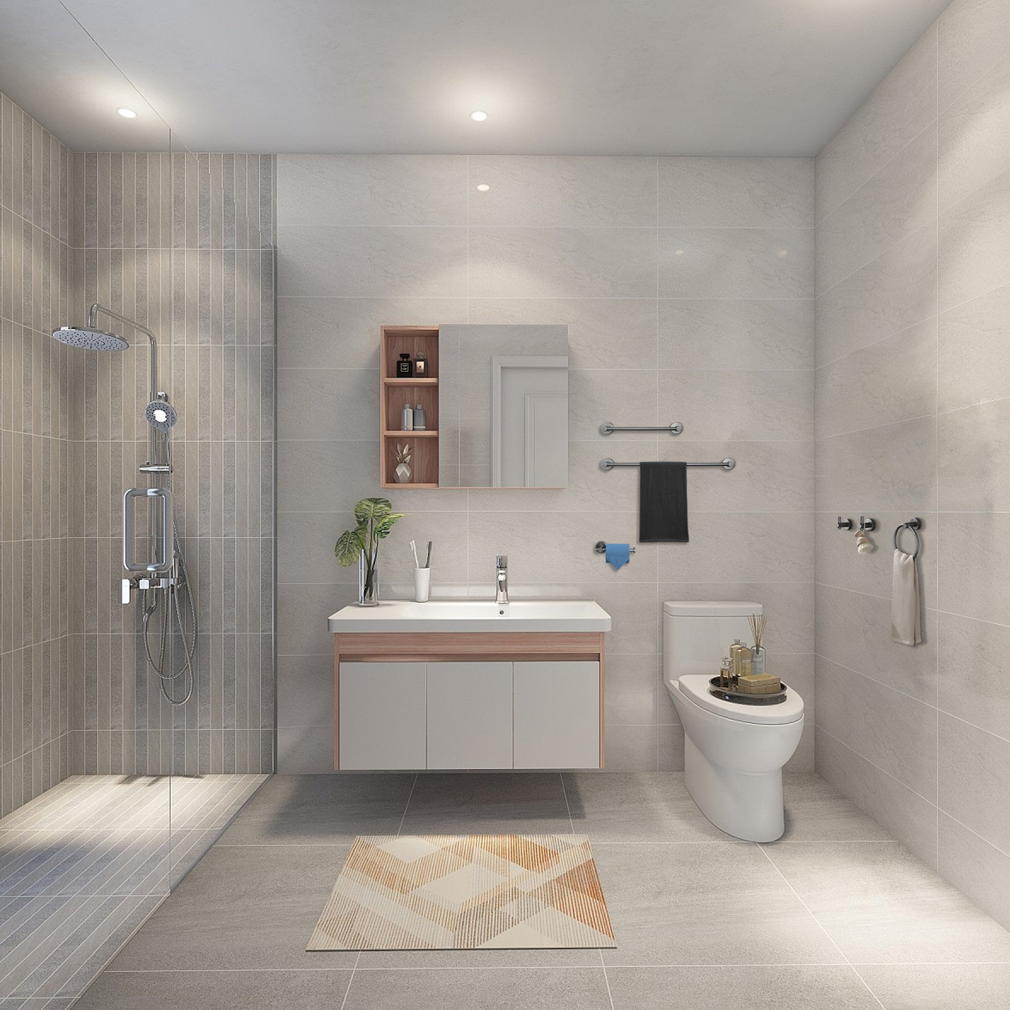 Interbath 6 - Piece Bathroom Hardware Set | Perigold