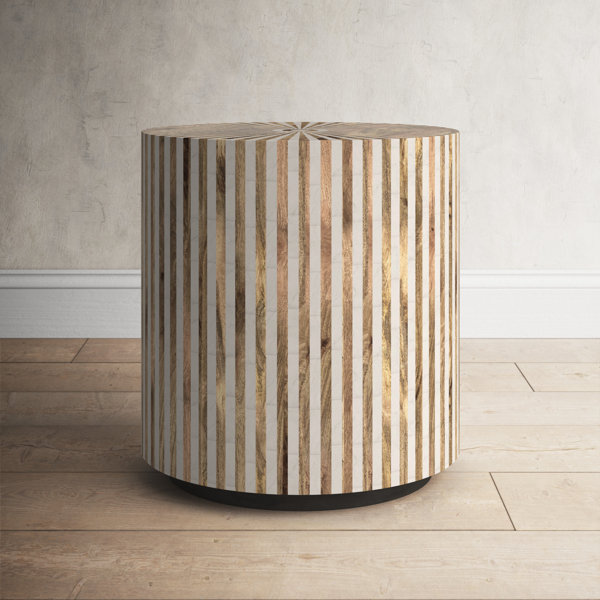 Birch Lane™ Bierman Drum End Table | Wayfair