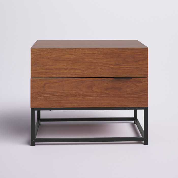 Wade Logan® Ashaunte 2 Drawer NightStand & Reviews | Wayfair