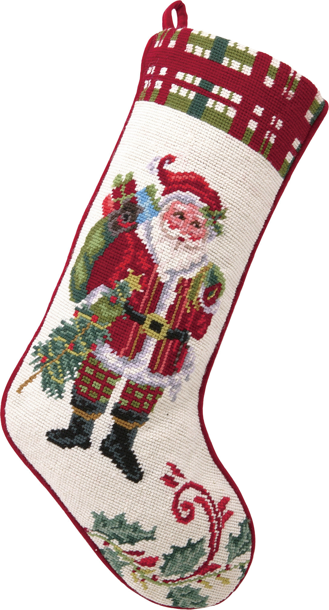 Peking Handicraft Christmas at North Pole Needlepoint Stocking ...