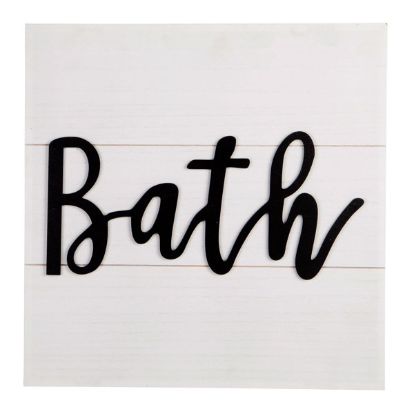 Bathroom-wall-decor-words | Wayfair