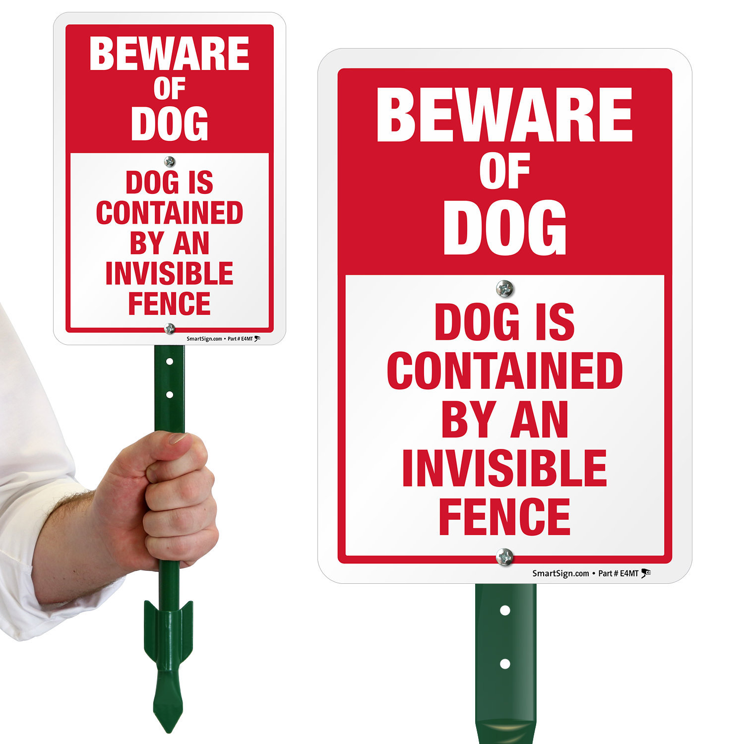 SmartSign Beware Of Dog - Dog Is Contained By An Invisible Fence Sign ...