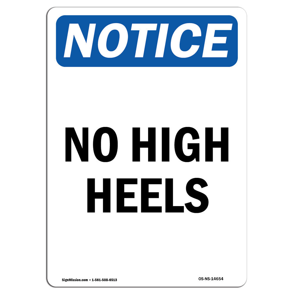 SignMission No High Heels Sign | Wayfair