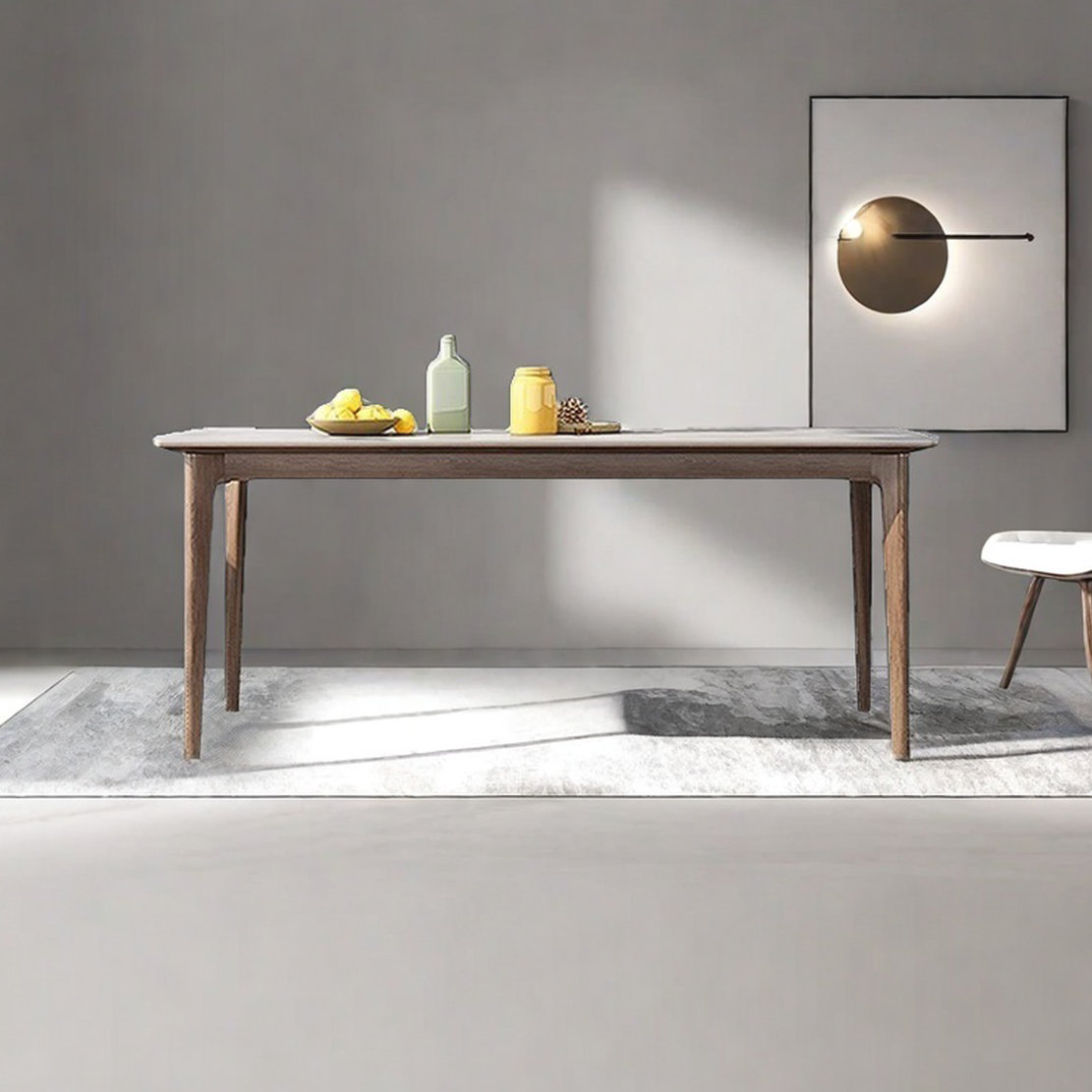 MRzenghong Rock Slab Solid Wood Dining Table | Wayfair