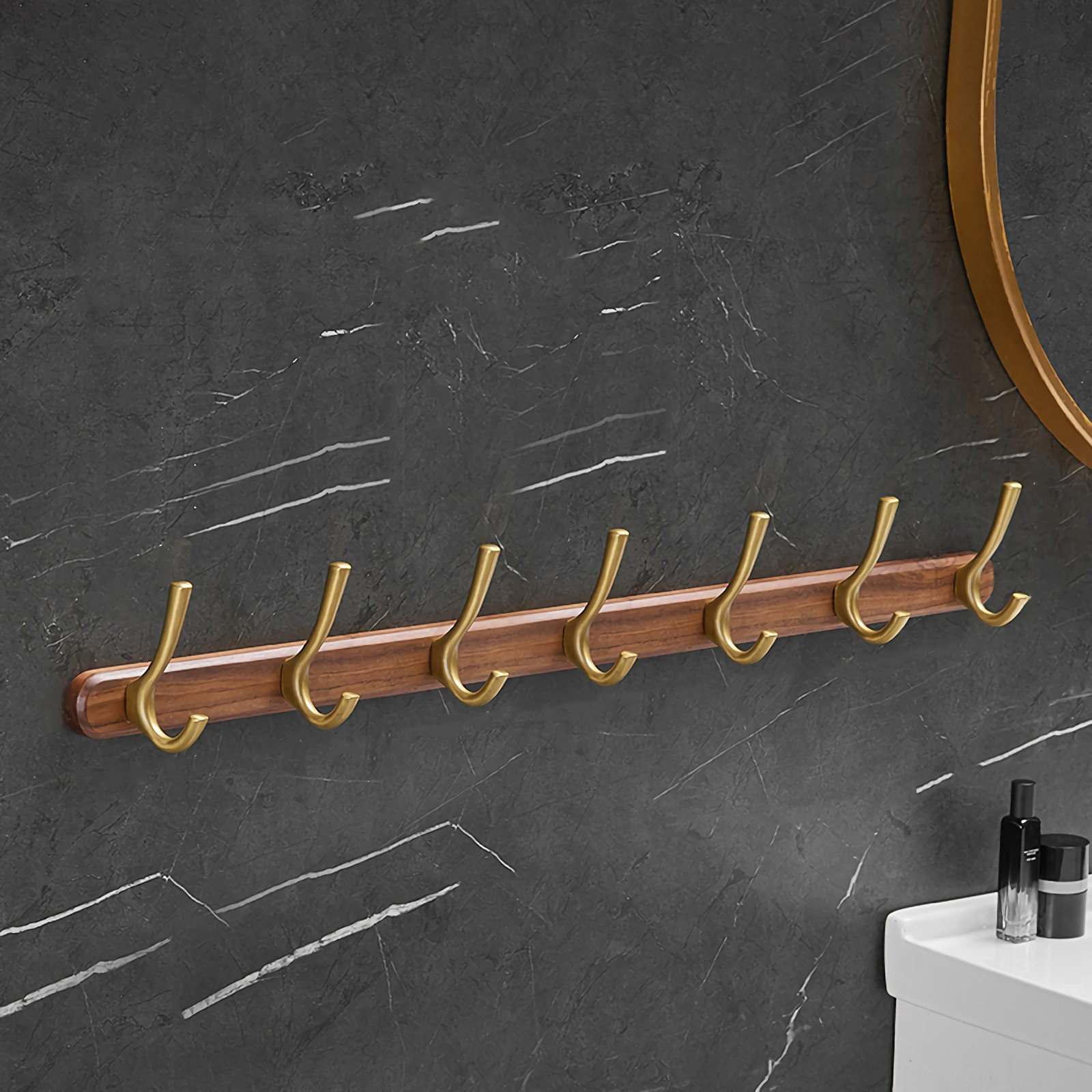 House of Hampton® Wall Mounted Hangers In The Fitting Room With No ...