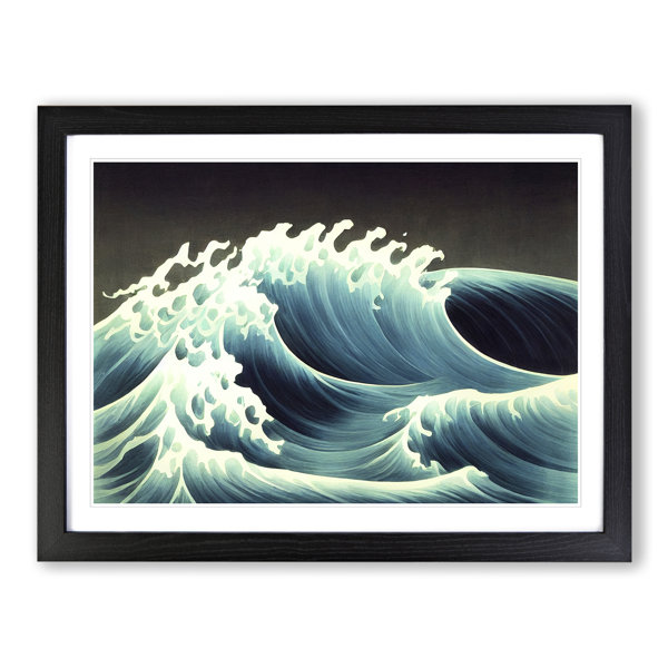 House of Hampton The Dreamy Ocean Wave - Picture Frame Graphic Art ...