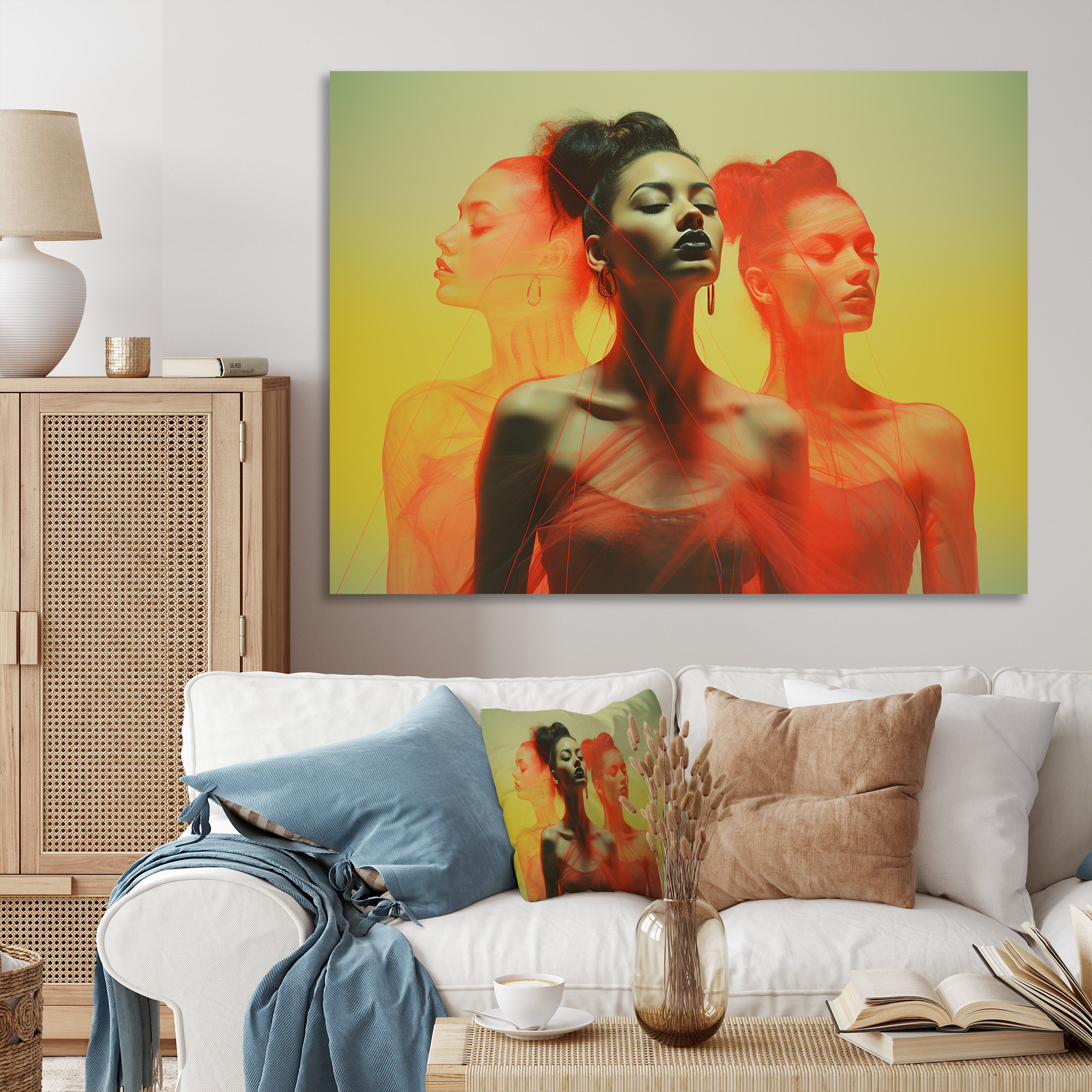 Ebern Designs Vintage Grace Multiple Personality Portrait - Print on ...