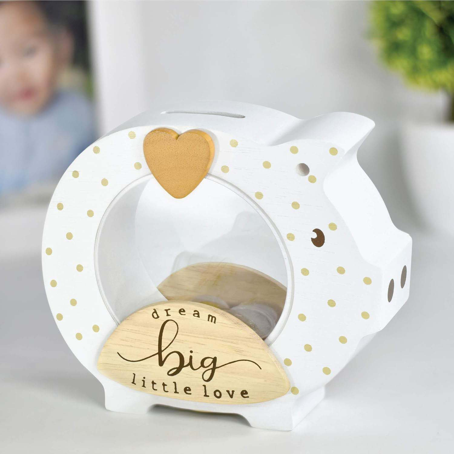 Ophelia & Co. Solid Wood Piggy Bank Coin Bank Savings Money Bank ...