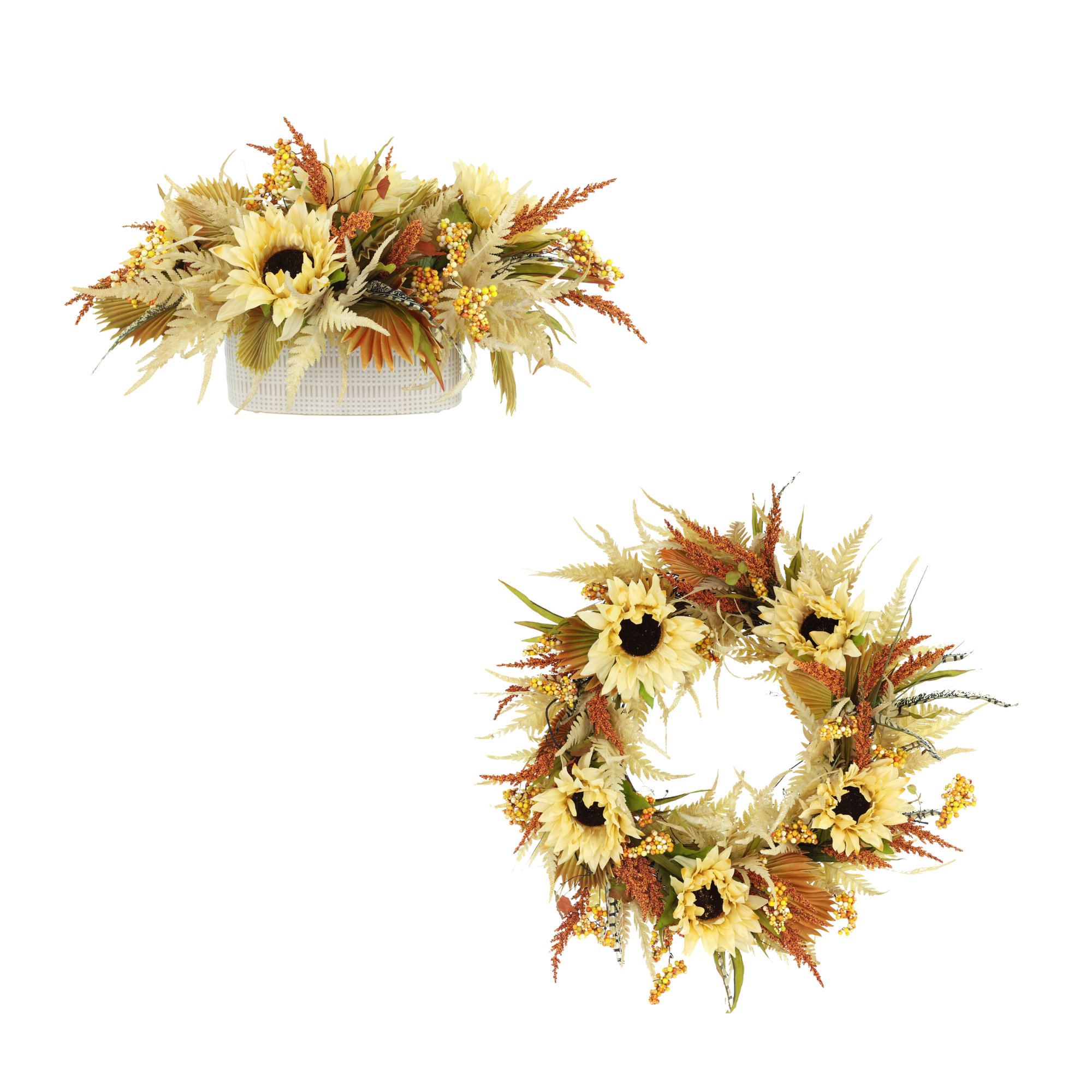 Creative Displays, Inc. Sunflower Fall Bundle with and Floral ...