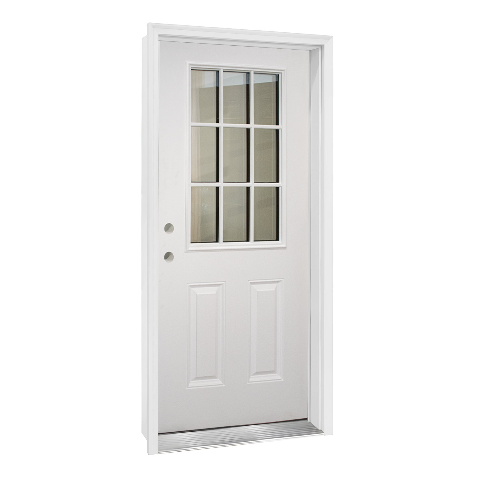 KHSHOW 36'' X 80" Fiberglass Knock-Down Entry Door With Brickmould ...
