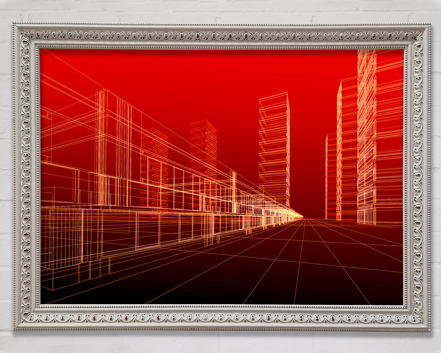 Bright Star Red Futuristic City - Single Picture Frame Print | Wayfair ...